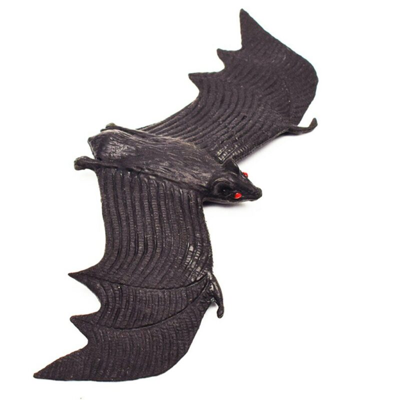 Realistic Rubber Bat Decorations 4pc Set For Halloween Haunted House ...
