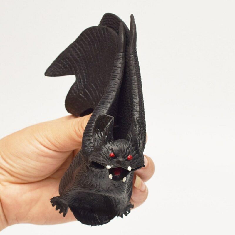 Realistic Rubber Bat Decorations 4pc Set For Halloween Haunted House ...