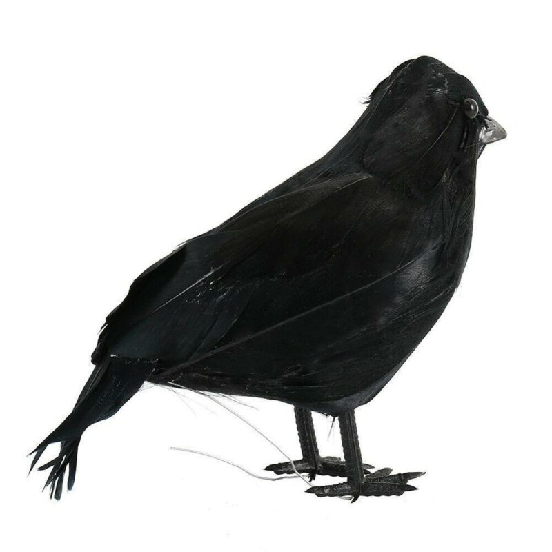 Black Lifesize Simulated Raven Prop Hunting Decor Ghost Festival ...