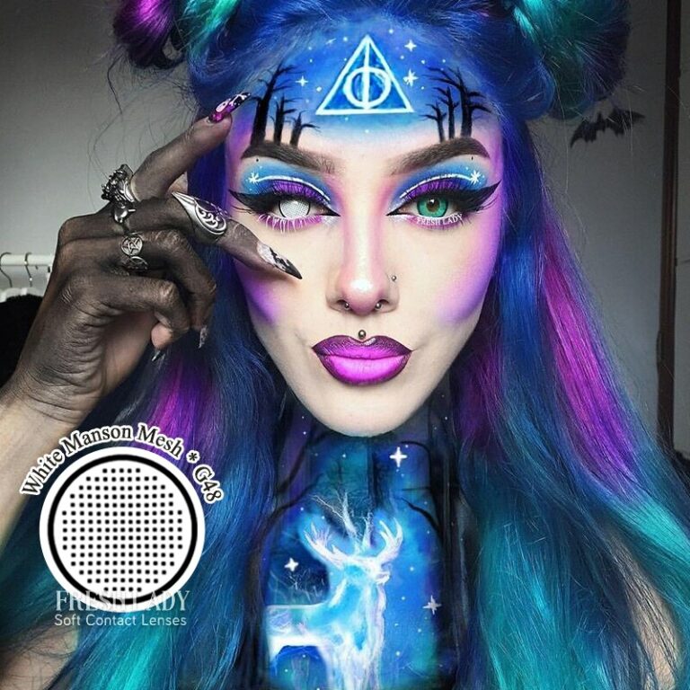 Cosplay Scary Eye Color 1 Pair Crazy Mesh Contact Lenses ...