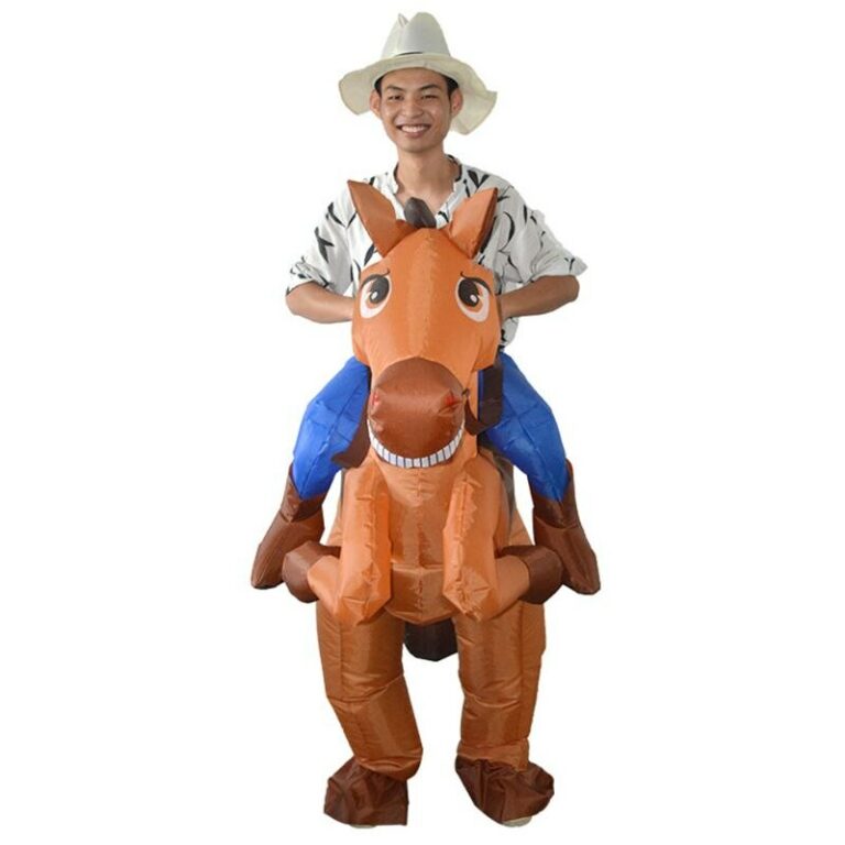 Adultkid Inflatable Cowboy Horse Riding Party Costume For Cosplay Stage ...