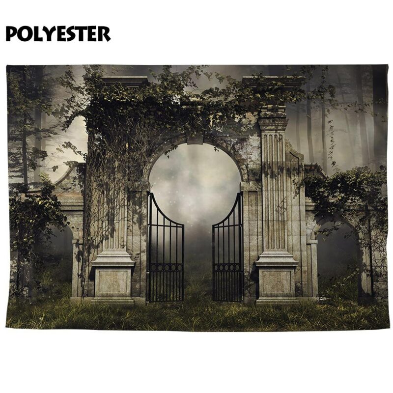 Allenjoy Gothic Garden Gate Photoshoot Backdrop Forest Photography ...