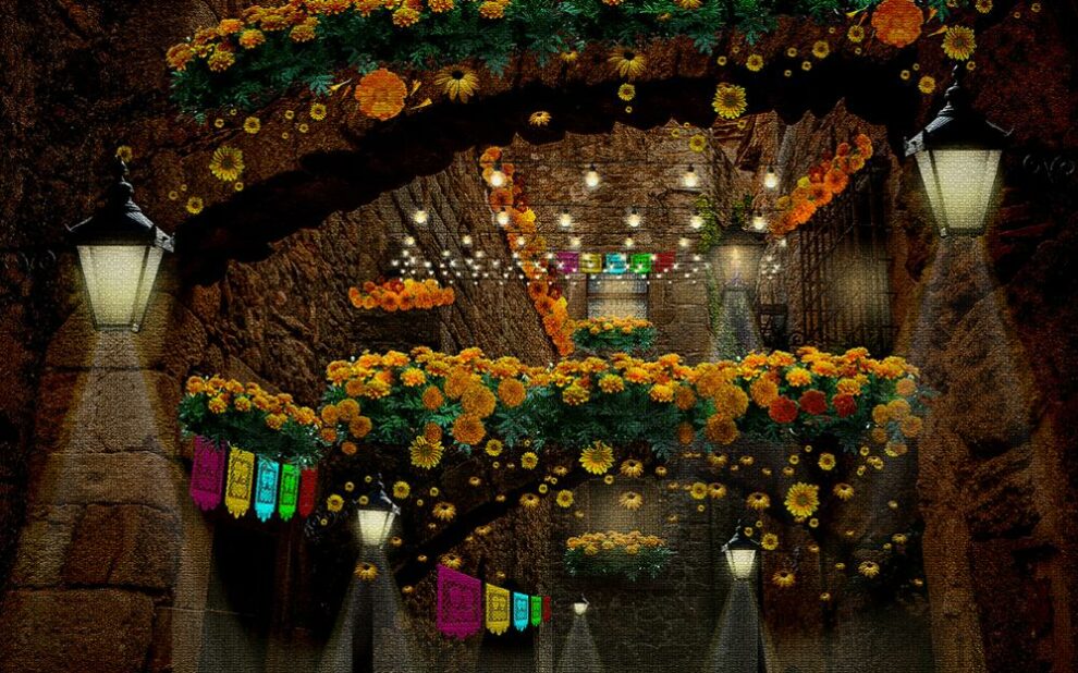 Mexican Fiesta Day Of The Dead Themed Party Photography Background ...