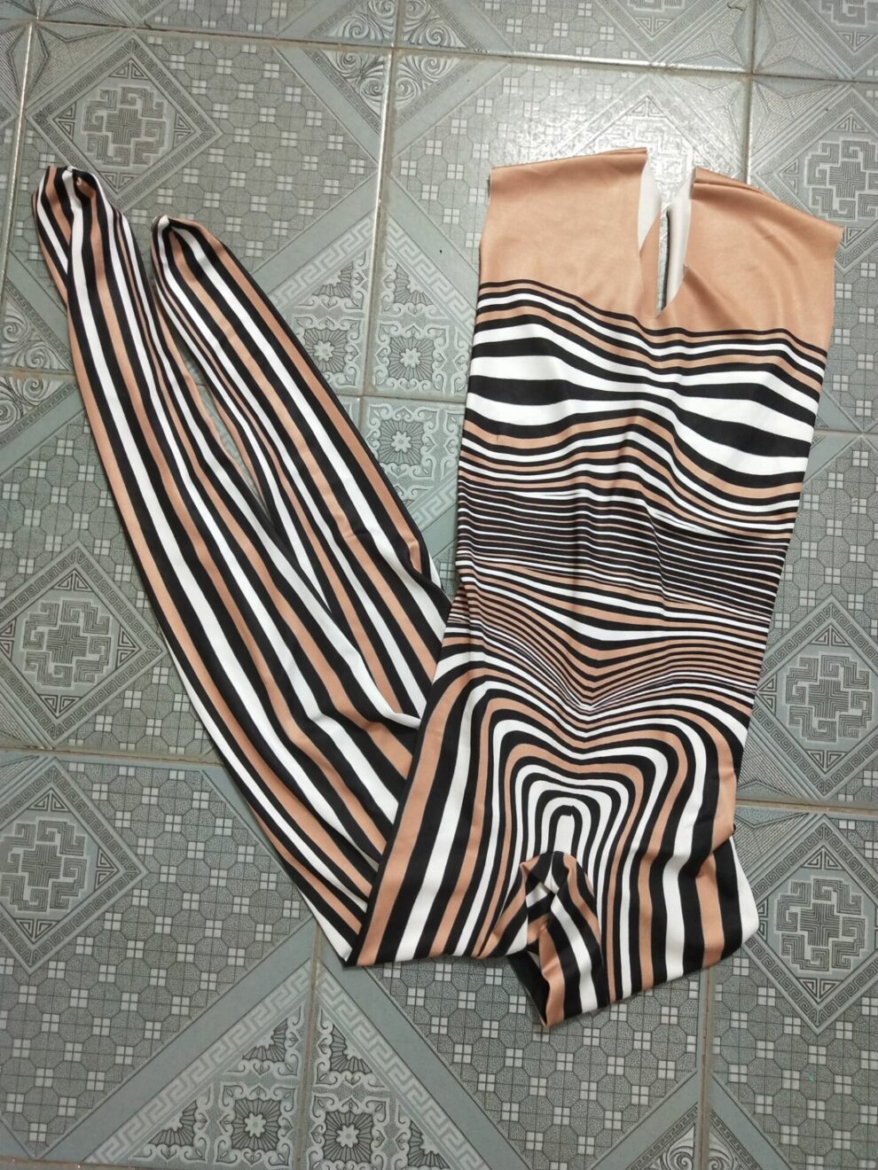 Womens Zebra Pattern Party Jumpsuit For Singers Dancers Cosplay Events ...