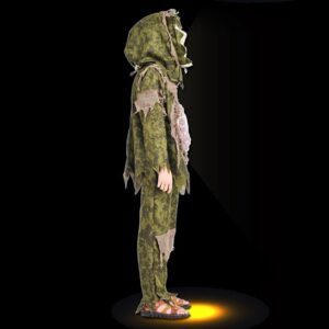 Kids Creepy Zombie Ghost Costume Set For Horror Themed Party ...