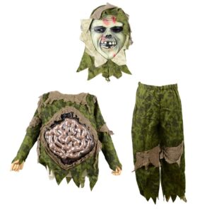 Kids Creepy Zombie Ghost Costume Set For Horror Themed Party ...
