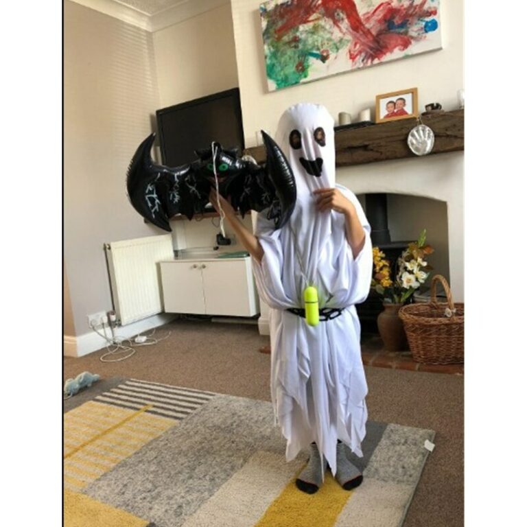 Kids Scary Ghost Costume Boys White Masquerade Carnival Party Robe ...