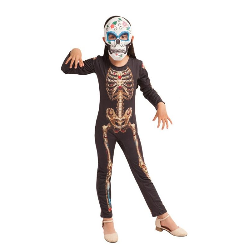 Kids Scary Werewolf Clown Costume Spider Skeleton Monster Fancy Dress ...