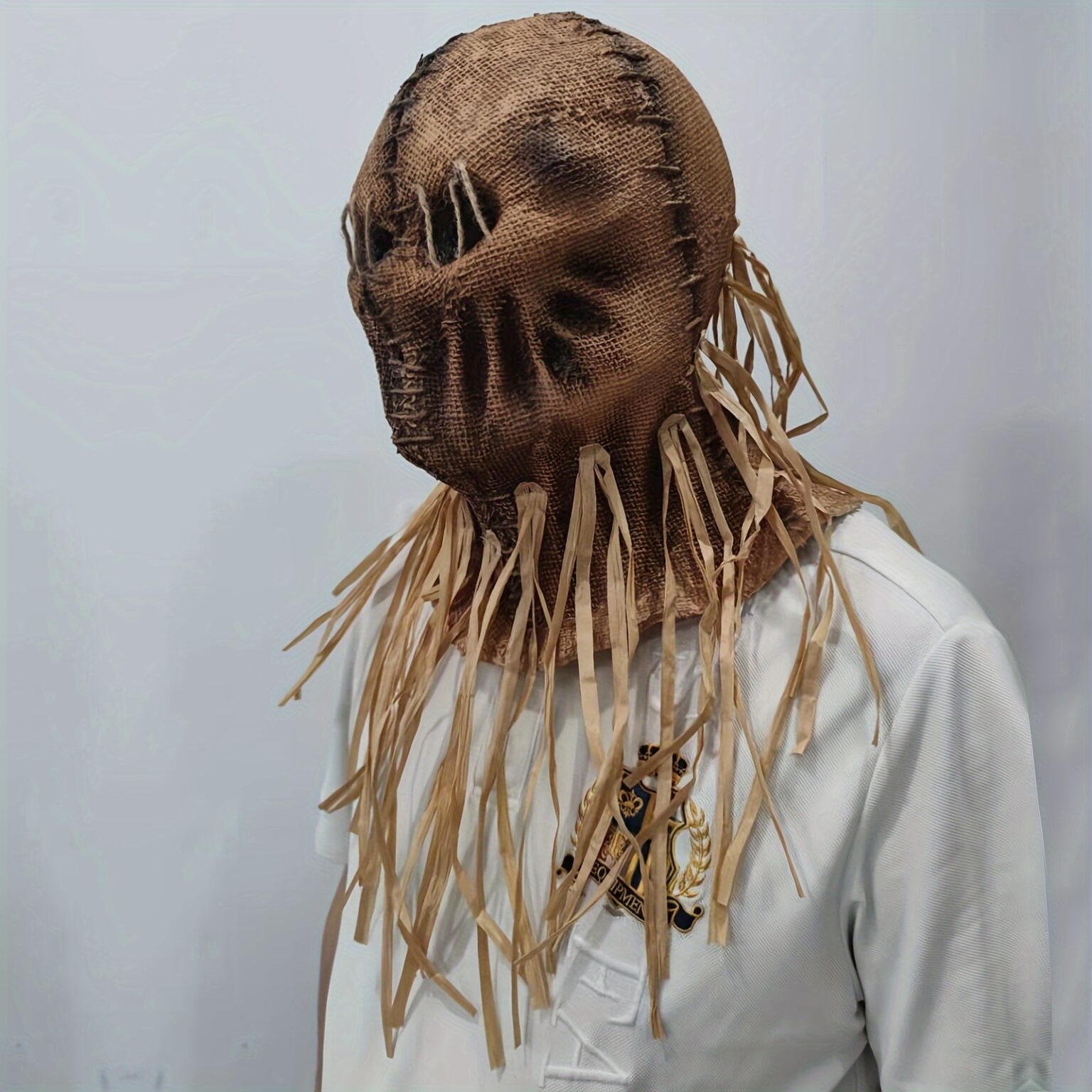 Realistic Latex Scarecrow Halloween Mask Vivid Horror Costume Accessory ...