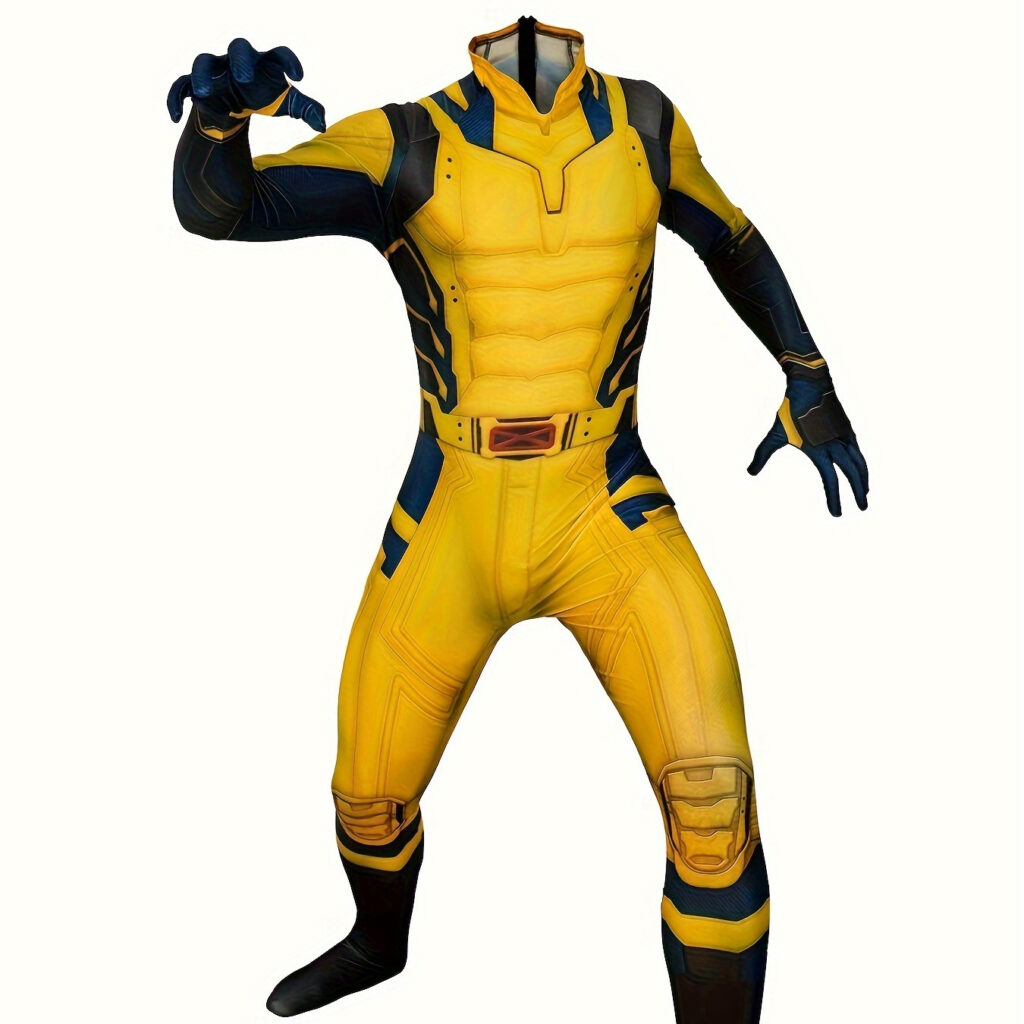Official Marvel Deadpool 3 Wolverine Fullbody Spandex Cosplay Costume ...