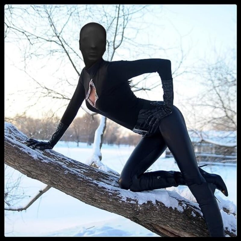 Unisex Full Face Black Latex Masks For Halloween Cosplay Masquerade ...